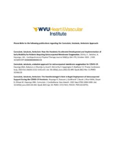 cannulate_extubate_ambulate_references | WVU Heart and Vascular Institute